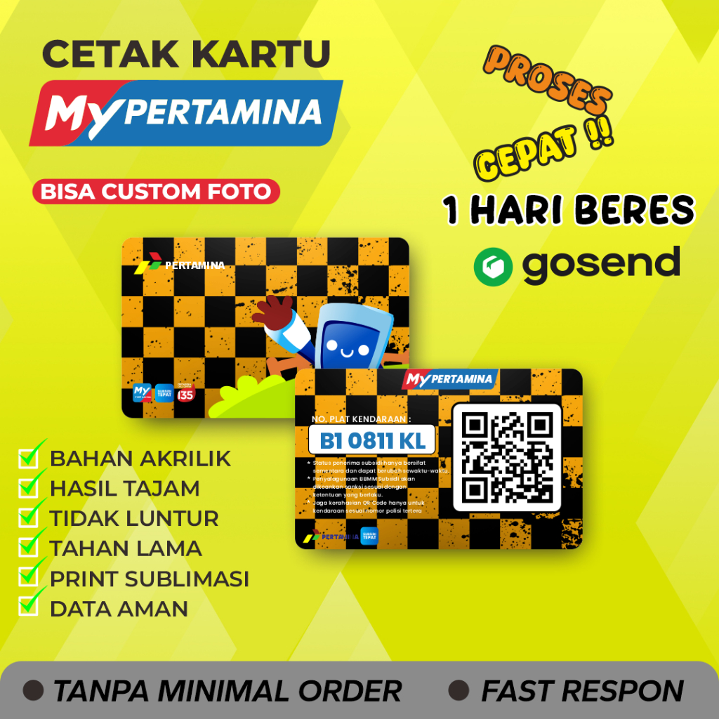 My Pertamina Card, 2mm Thick Acrylic Material, 2 Sides|Pertamina ...
