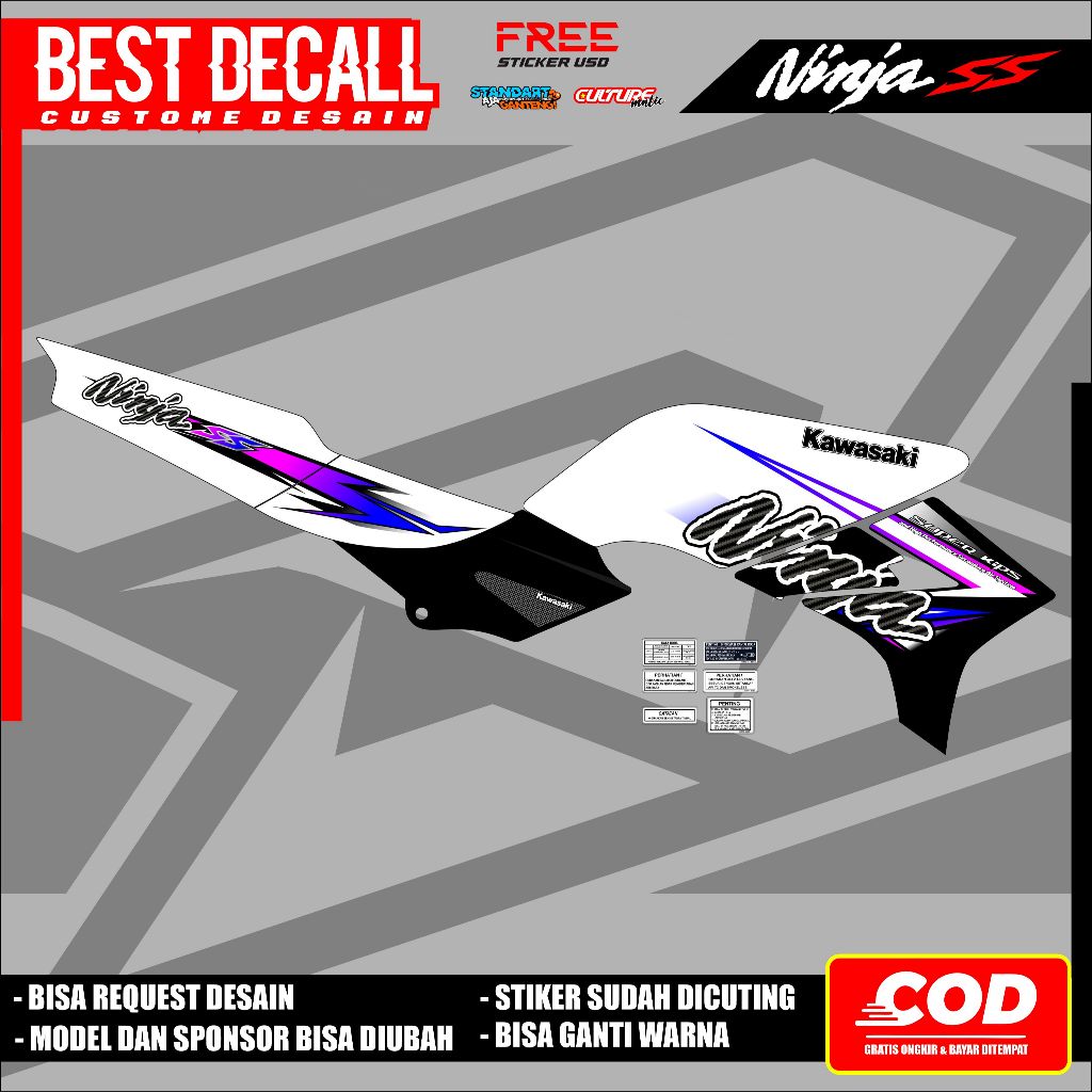 Ninja SS Transparent Striping, Minimalist Model, Maxdecal Material-N8 ...