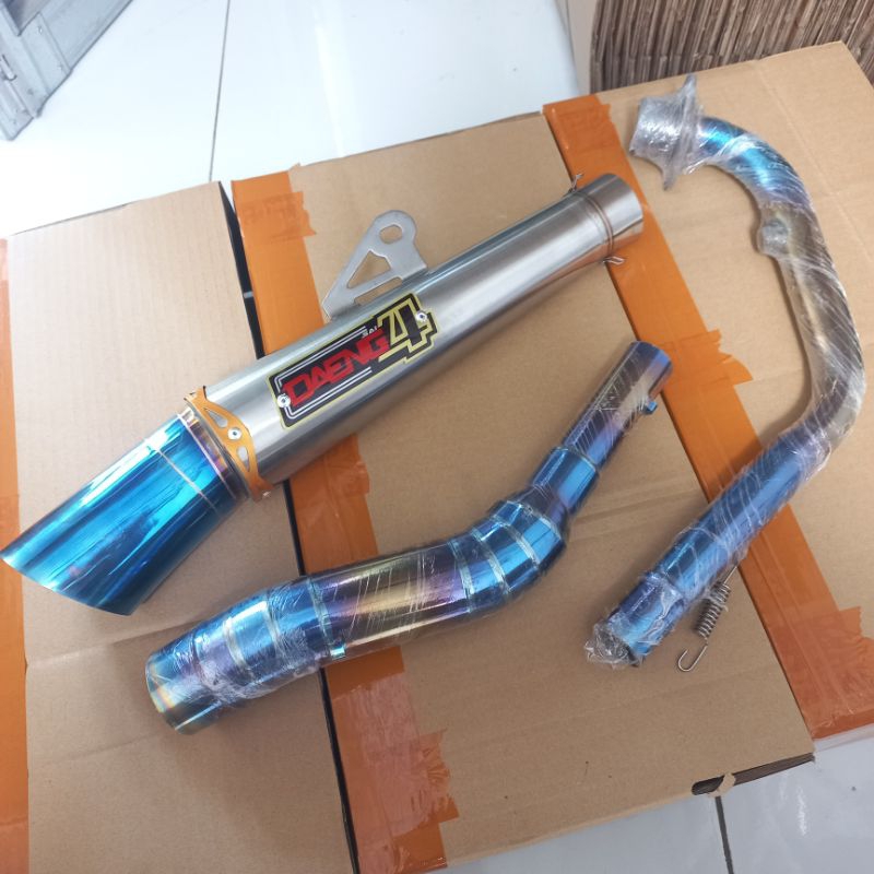 Daengsai4 Conical Open specs Big elbow Bluegold Exhaust pipe Open Tmx ...