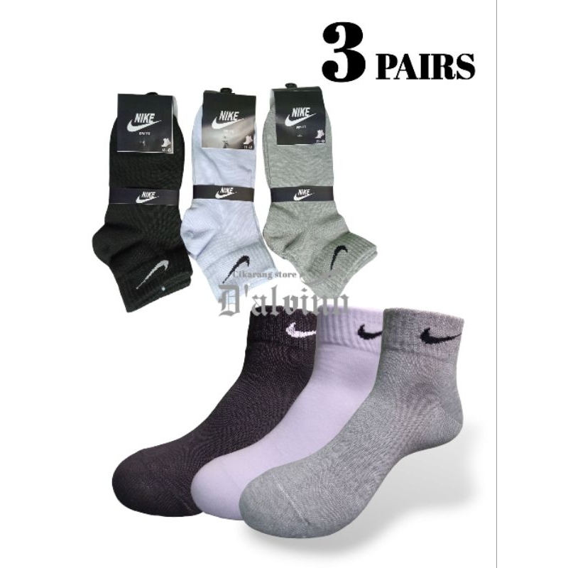 Nike SPORT ANGLE SOCK SOCKS 3 PAIRS | Shopee Malaysia