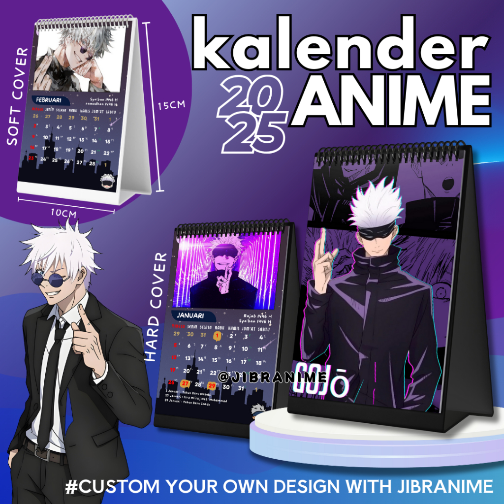 Calendar / table Calendar 2025 anime Gojo Jujutsu Kaisen / Custom ...