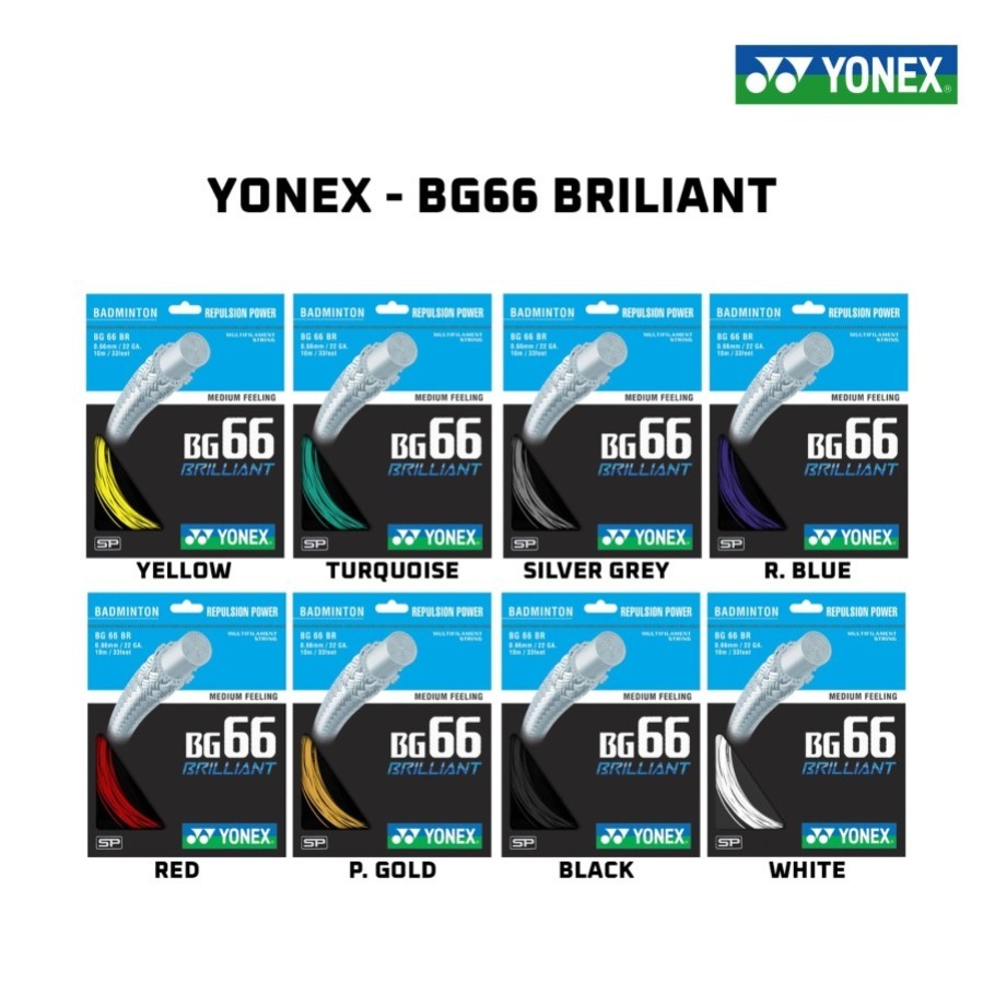 Yonec BG 66 BRILLIANT BADMINTON STRINGS ORIGINAL 100% | Shopee Malaysia