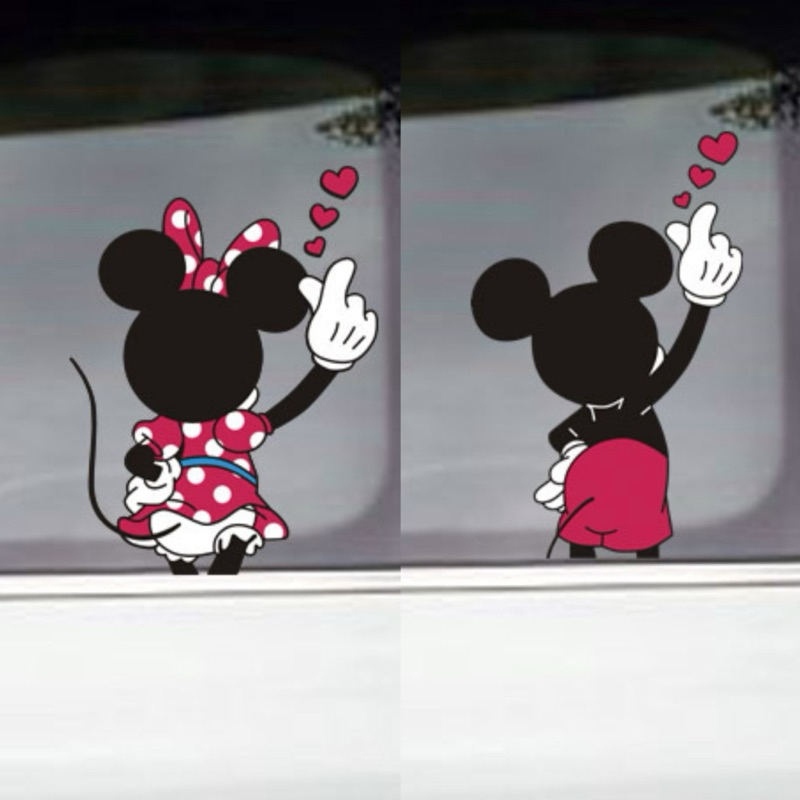 Car Sticker Cutting Sticker rear window Cool Unique cute Mickey Minnie ...