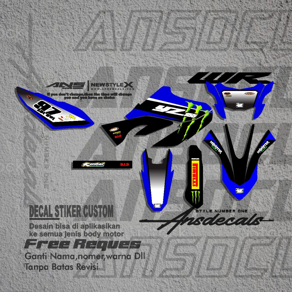 Decal STICKER YAMAHA WR 155 NEW STICKER YAMAHA WR 155 FREE REQUEST WR ...