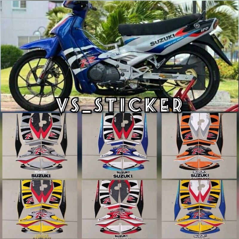 MERAH HITAM PUTIH Striping LIST STANDART MOTORCYCLE SUZUKI SATRIA 120R ...