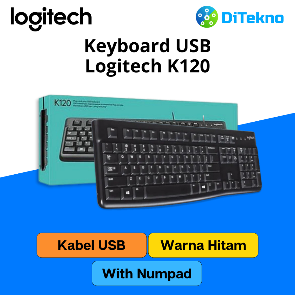 Logitech K120 USB Cable Keyboard | Shopee Malaysia