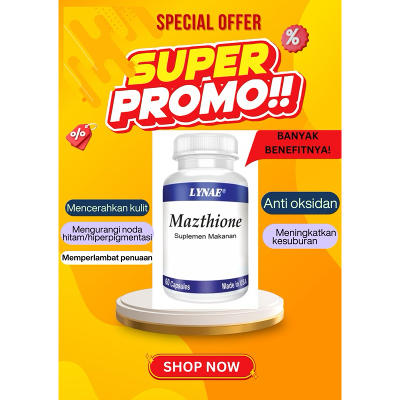 Original Lynae Mazthione Health and Beauty Supplement, Glutathione and ...