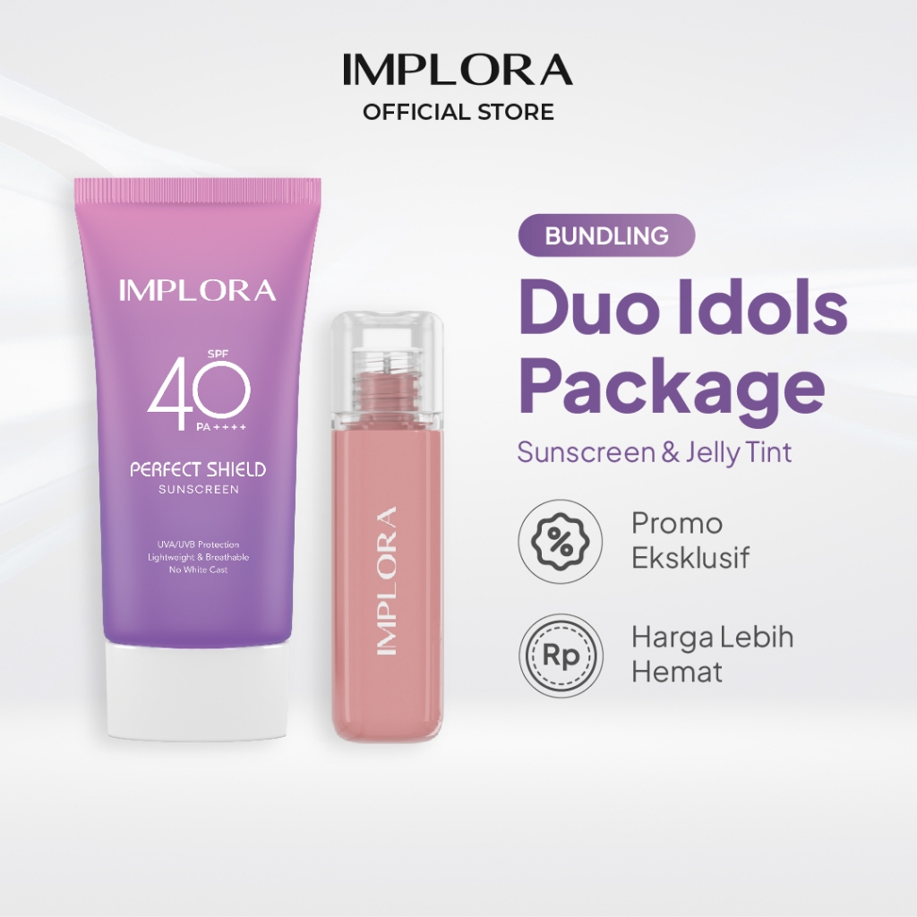 Implora Package Duo Idols Project (Sunscreen + Jelly Tint) | Shopee ...