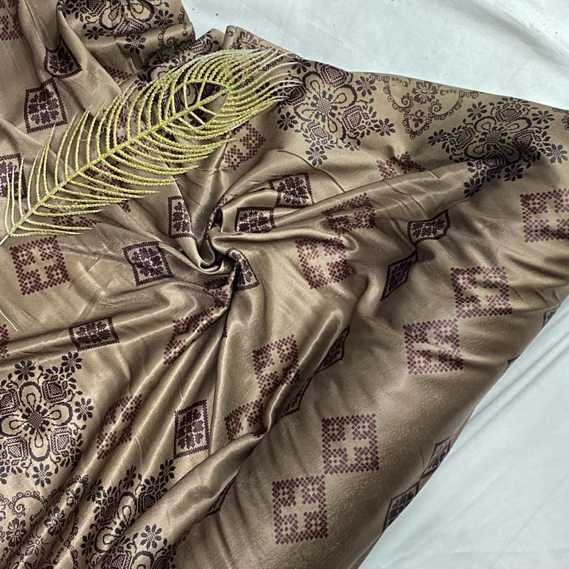 Santorini Silk Premium Fabric with Luxury Motifs 100% Super Silk ...