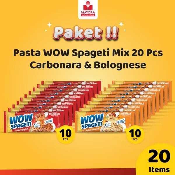 Package of 20 Wow Spaghetti Carbonara Bolognese Mix Viral Spaghetti ...
