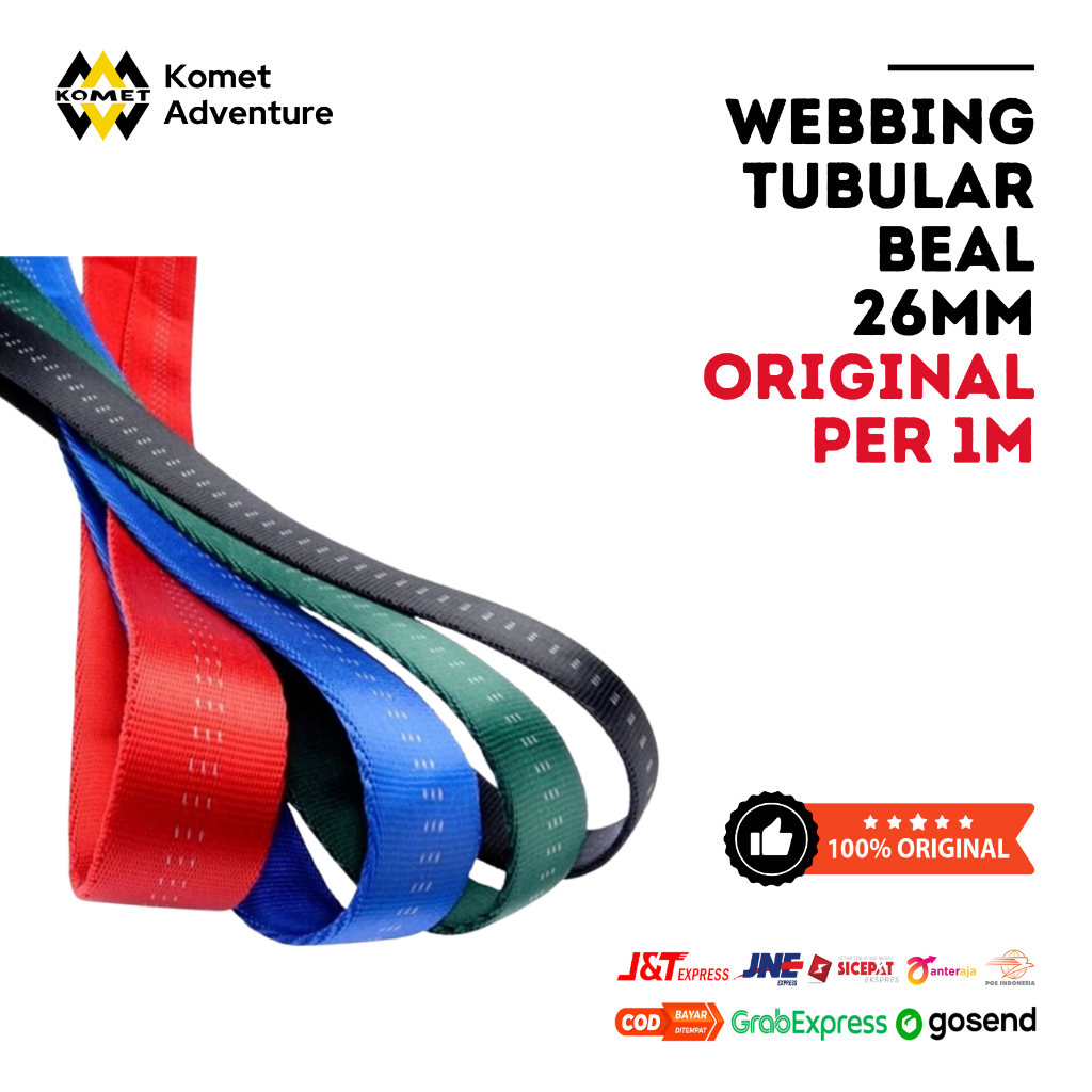 Beal Tubular Webbing 26mm - Original - Per 1m | Shopee Malaysia