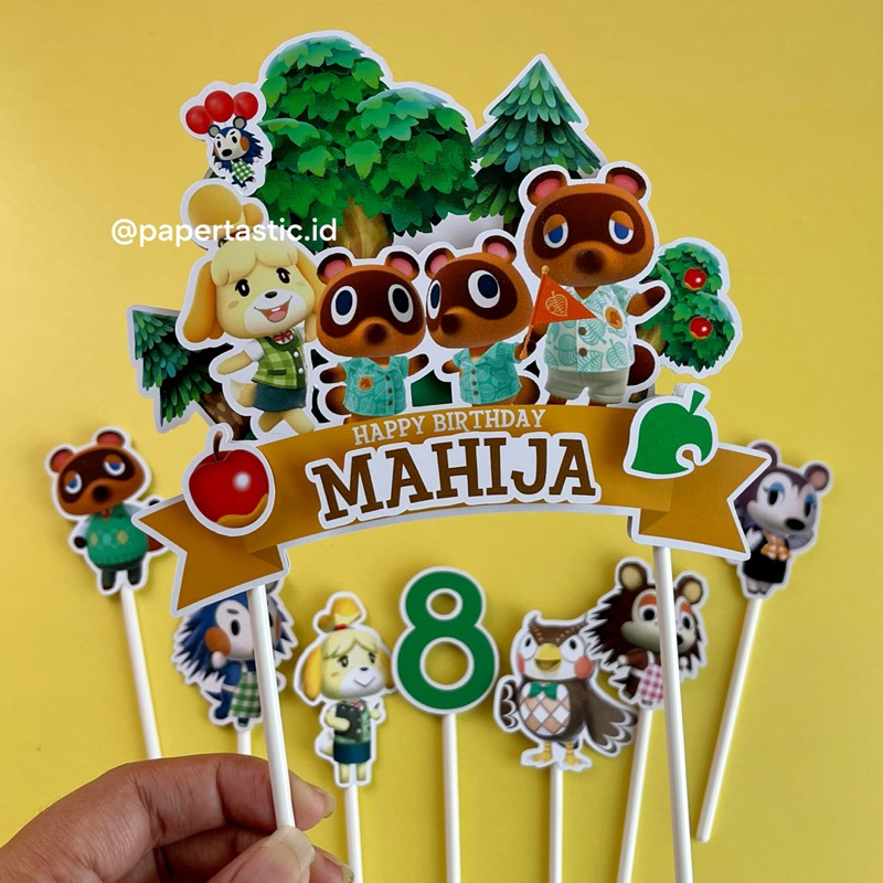 3d Animal Crossing Character Cake Topper Birthday Cake Decoration ...