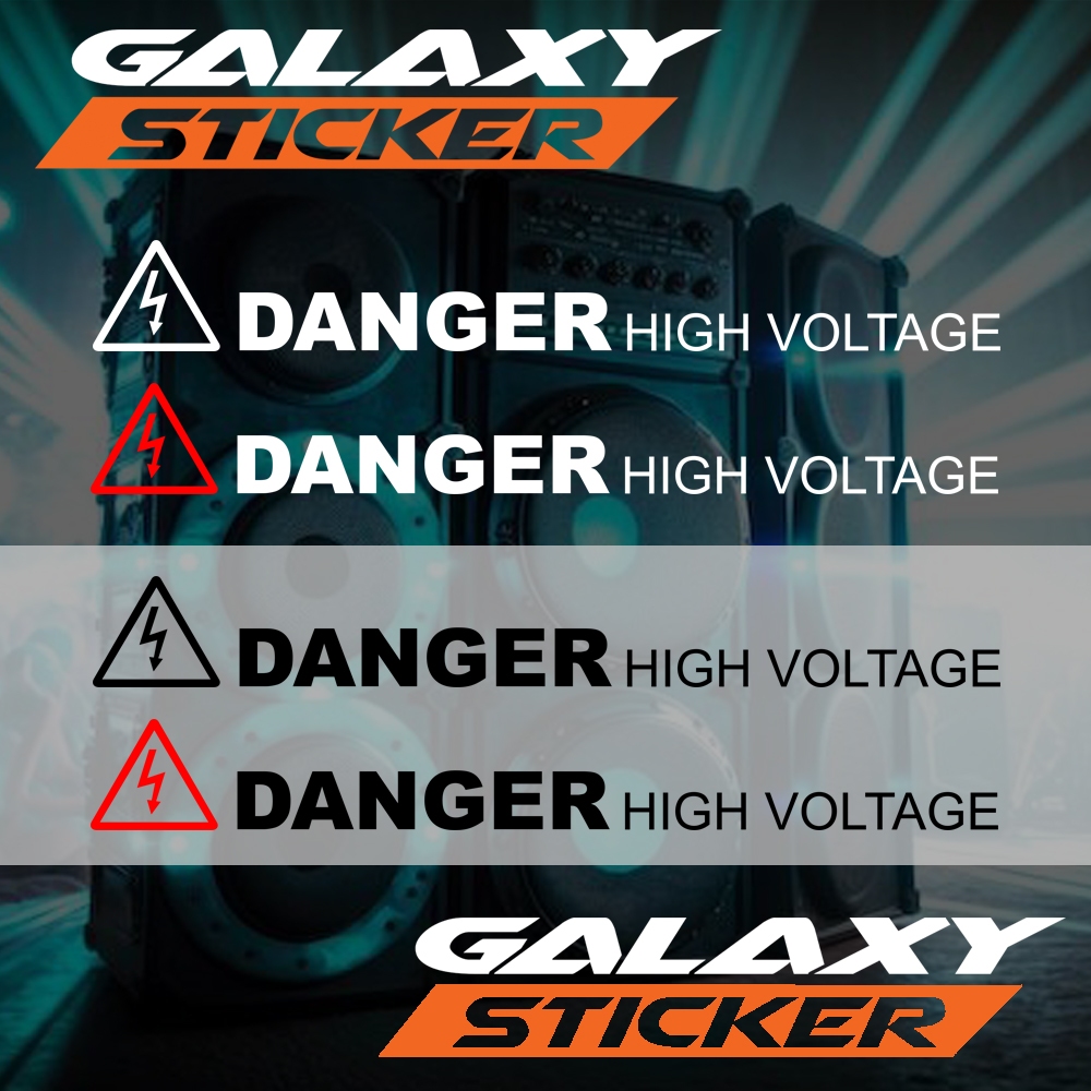 Cutting sticker hardcase box panel for high voltage danger. symbol ...