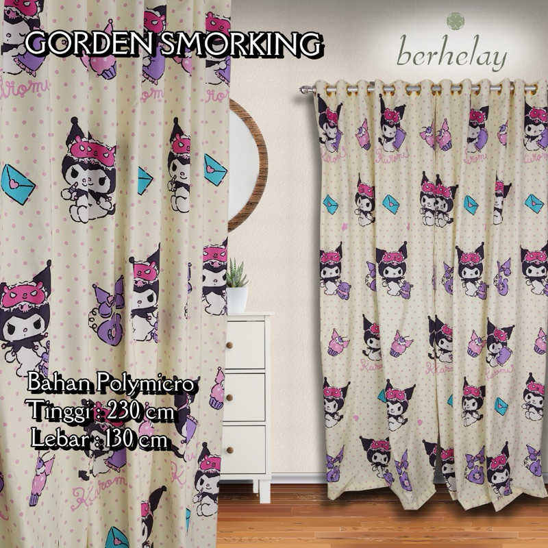 Kuromi Cream Character Door or Window Smokring Curtains | Shopee Malaysia
