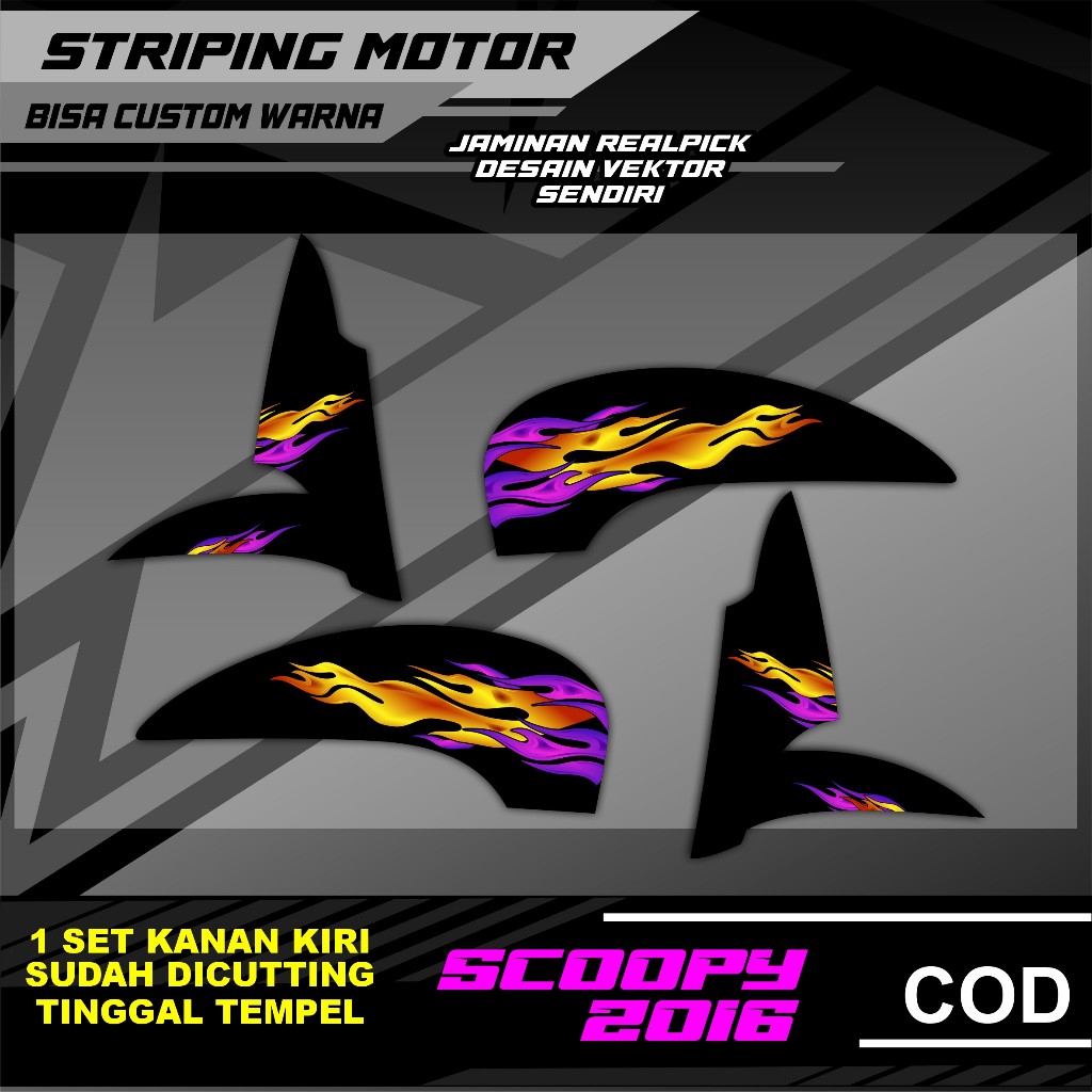 Cool MOTORCYCLE STRIPPING FOR HONDA SCOOPY 2013 2014 2015 2016 API ...