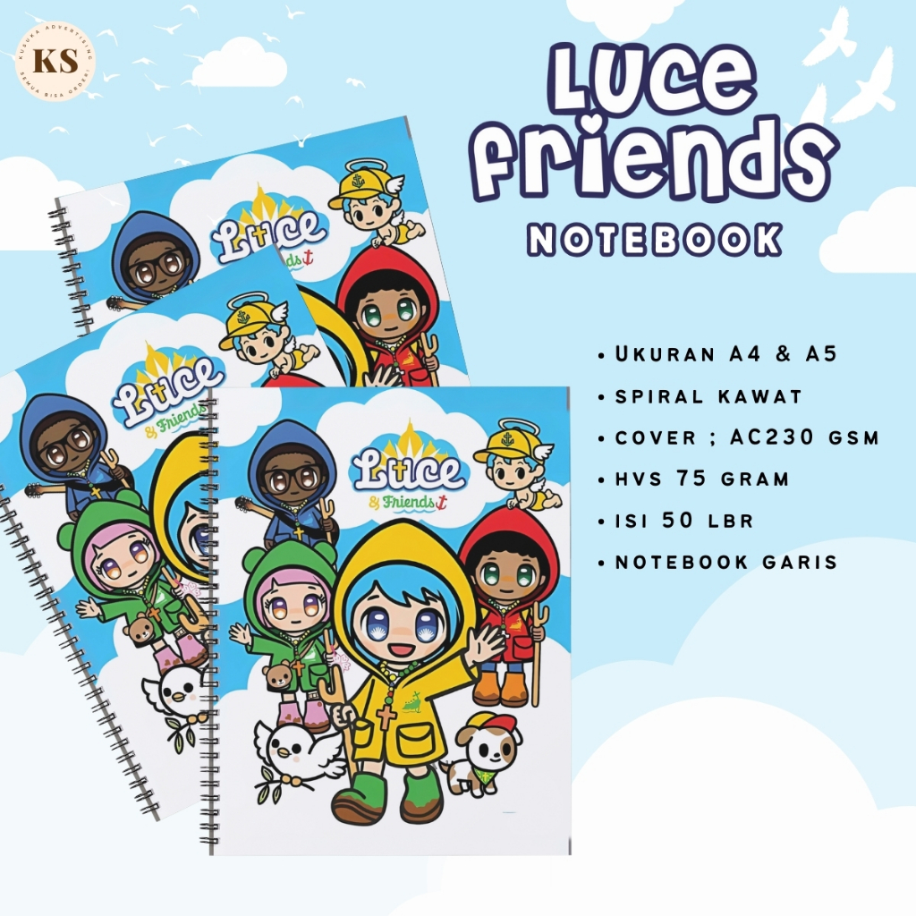 LUCE Mascot of the Catholic Church Notebook A4 A5 Grid Notebook Daily ...
