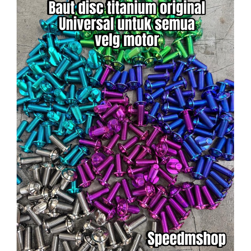 Original TITANIUM DISC BOLTS 8x20 UNIVERSAL MIO BEATNEW VARIO160 PCX ...