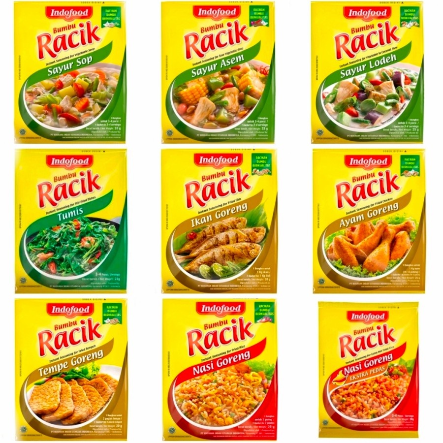 Bumbu RACIK SPECIAL INSTANT INDOFOOD FRIED CHICKEN RICE VEGETABLES ...