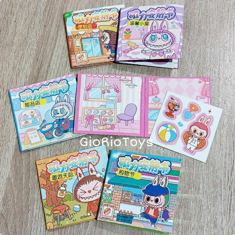 Labubu Magnetic Book Stickers Magnetic Sticker Book - Labubu | Shopee ...