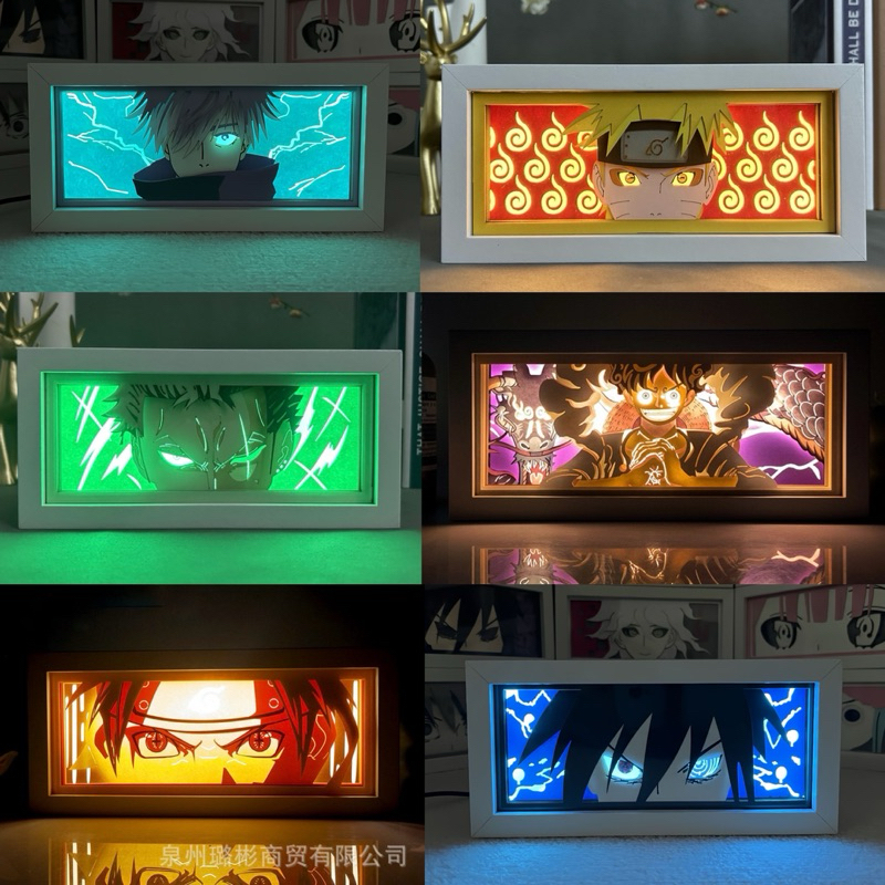 3D Anime Lightbox One Piece, Naruto, Jujutsu Kaisen : Luffy, Zoro, Gojo ...
