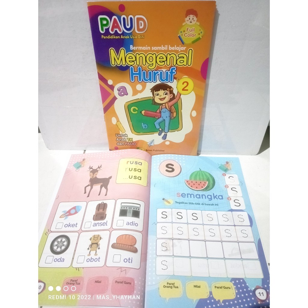 Paud Books Learn to Read, Write, letters, numbers and gluate | Shopee ...