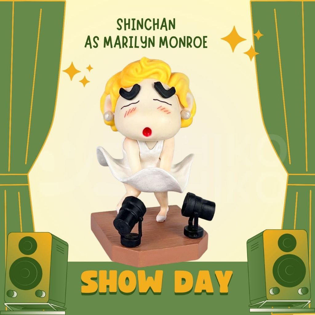 Fgsc Figure Shinchan COS Costume Marilyn Monroe Cute Shinchan Cosplay ...