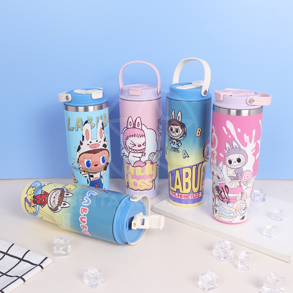 Labubu Pumpkin Pumpkin Character Tumblr Drinking Bottle Size 900ml ...