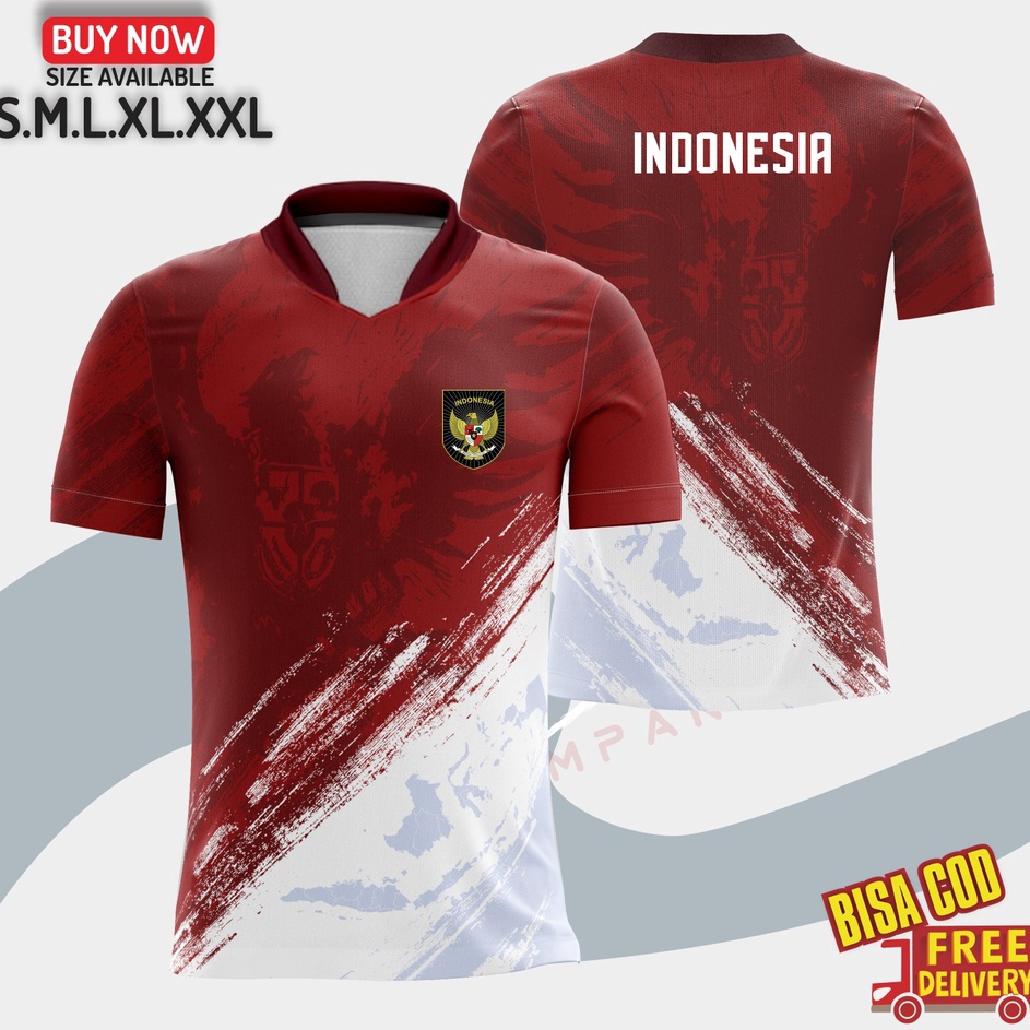 Buy Now Indonesia AFF National Team Jersey T-Shirt World Cup U23 ...
