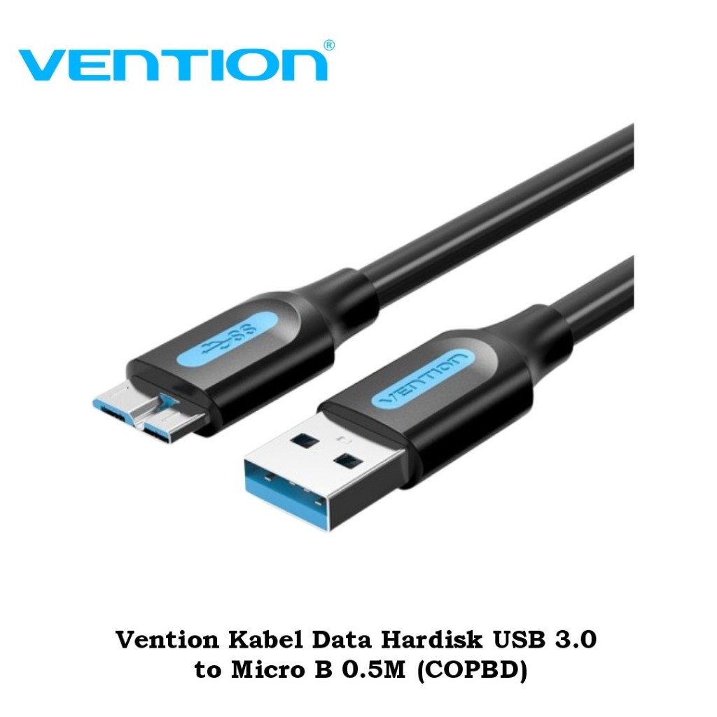 Vention External Hard Disk Cable USB A 3.0 Male to Micro 0.5M (COPBD ...