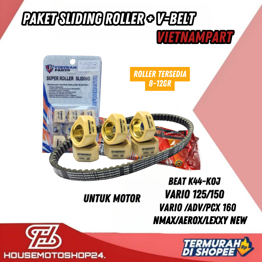 V-belt FANBEL ROLLER VARIO NMAX SLIDING ROLLER VARIO PACKAGE ROLLER+V ...