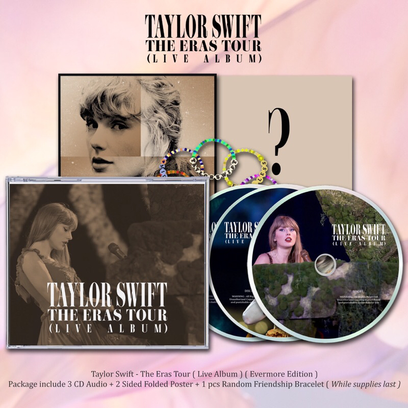 EVERMORE Cd TAYLOR SWIFT - ERAS TOUR LIVE ALBUM (MORE EDITION) 3 CDs ...