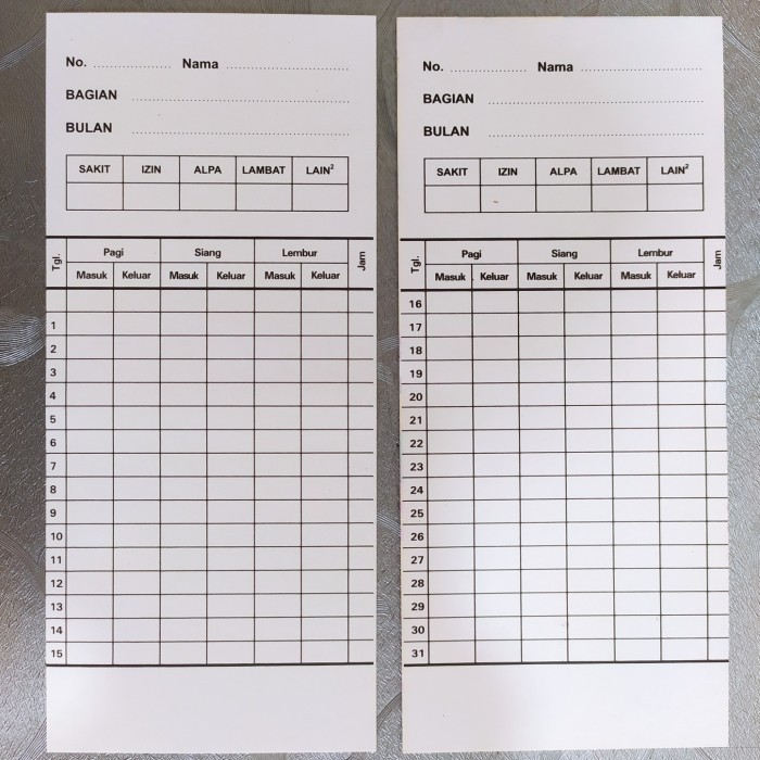 Plain Absence Card (Per Pack) | Shopee Malaysia