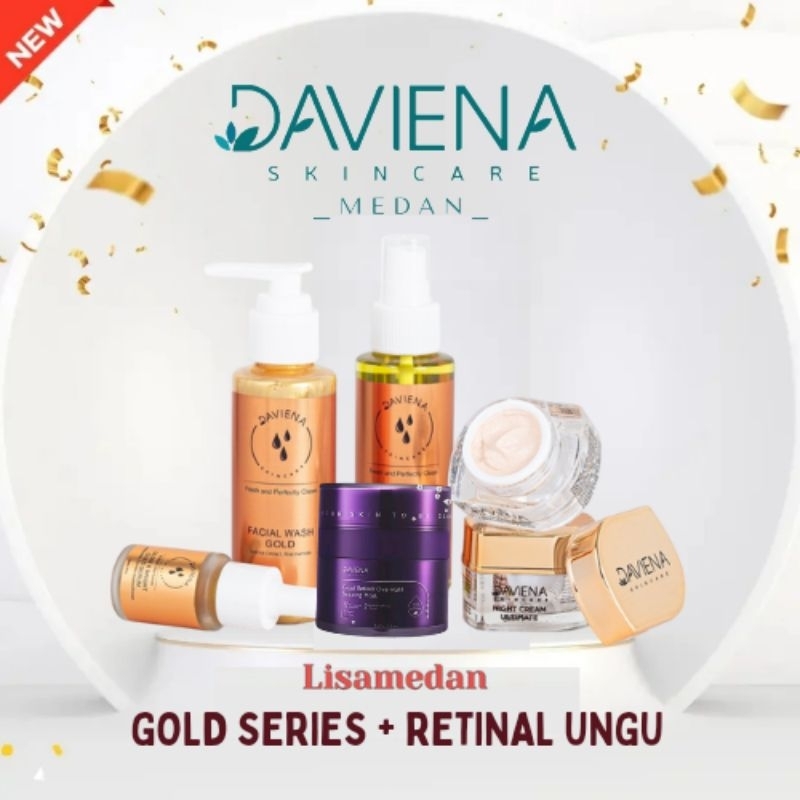 Daviena SKINCARE GOLD COMPLETE + RETINAL | Shopee Malaysia