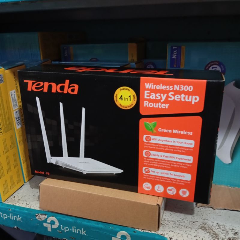 TENDA Tent WI-FI ROUTER N300 F3 | Shopee Malaysia