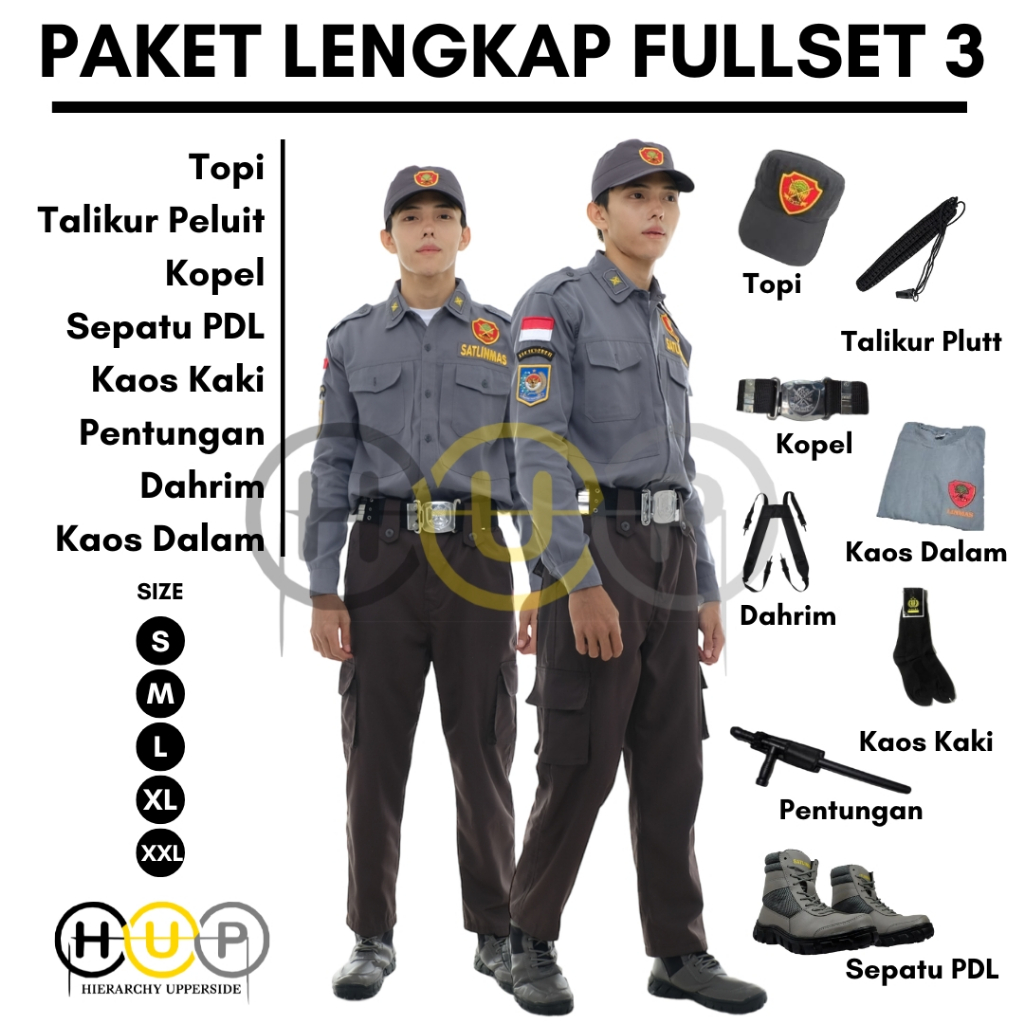 Complete Hansip Satlinmas Uniform Fullset PDL Linmas Suit Latest Model ...