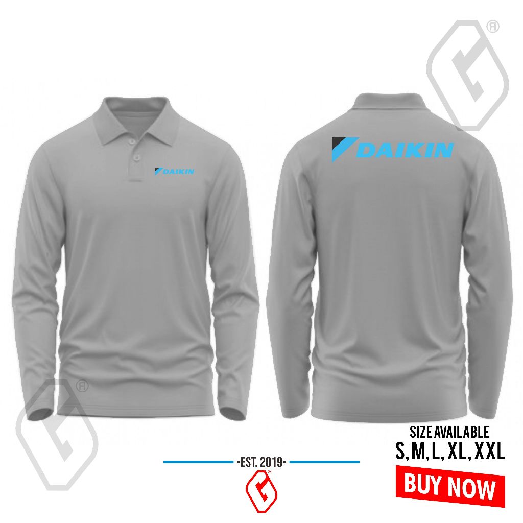 Daikin Longsleeve Polo shirt / Long Daikin collar shirt | Shopee Malaysia