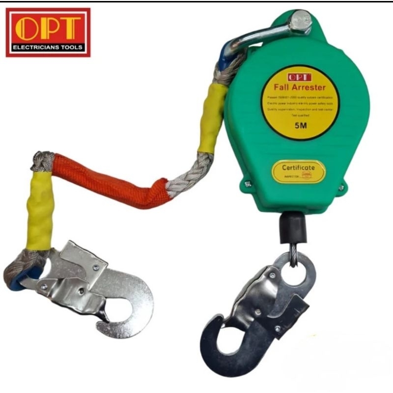 Safety fall arrester 10 Meters retractable lifeline protector hook ...