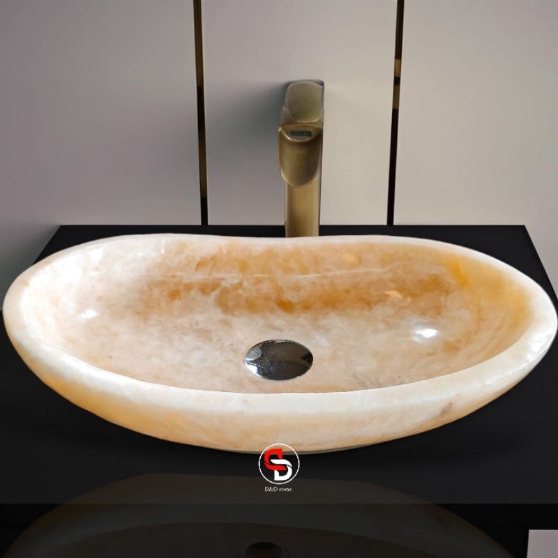 CAHAYA Oval Onix Sink | Aesthetic Sink [Translucent] Portable | Modern ...