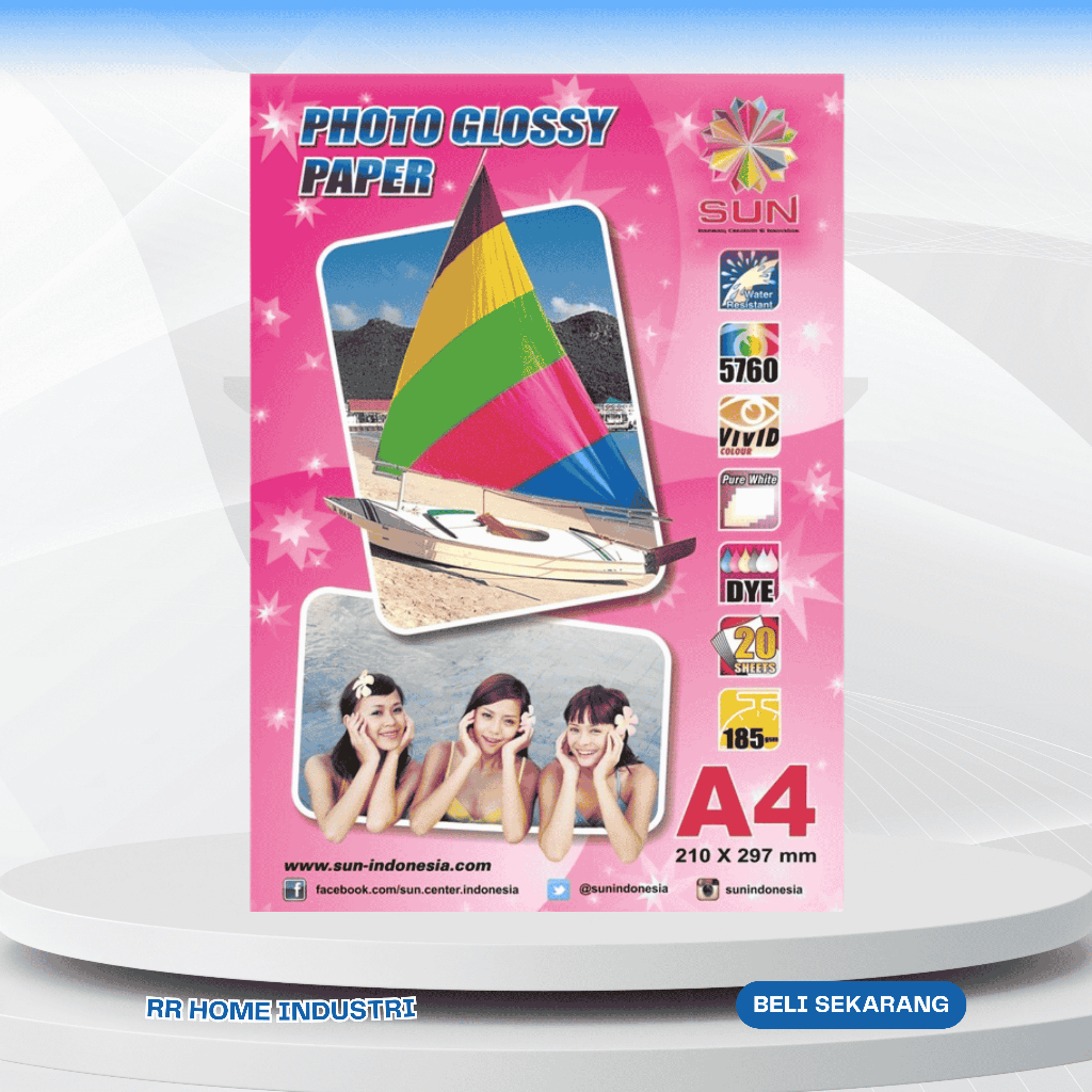 A4 Glossy Photo Paper - A4 185 GSM Photo Paper (Support epson/canon/hp/brother original (dye ...