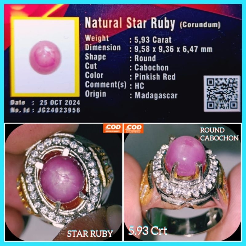Natural STAR RUBY (FREE MEMO) B205 | Shopee Malaysia