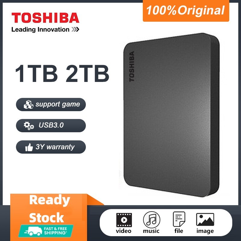 Toshiba External Hard Disk 2TB 2.5" Portable Hard Disk USB 3.0 HDD for PC/Laptop External Hard ...