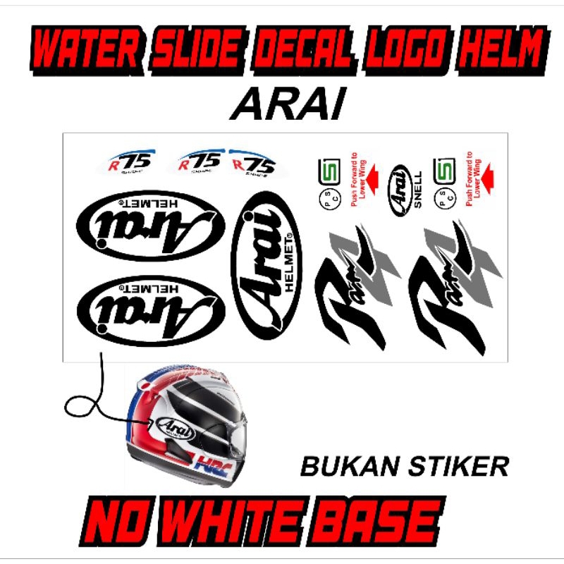 Water slide decal arai helmet logo set | Shopee Malaysia