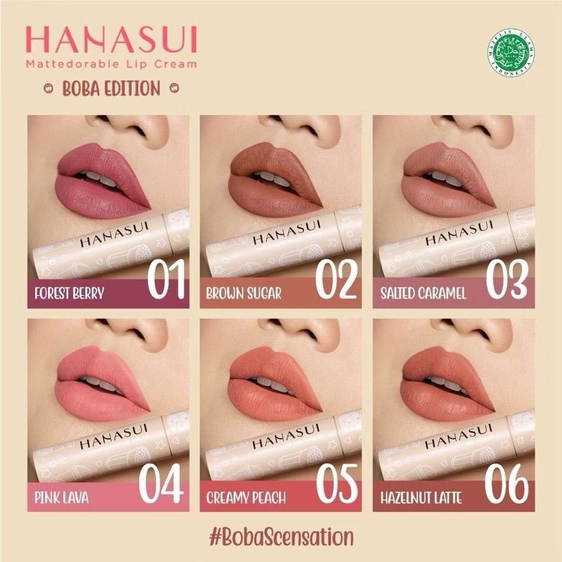 Hanasui LIP CREAM BOBA EDITION | Hanasui Mattedorable Lip Cream ...