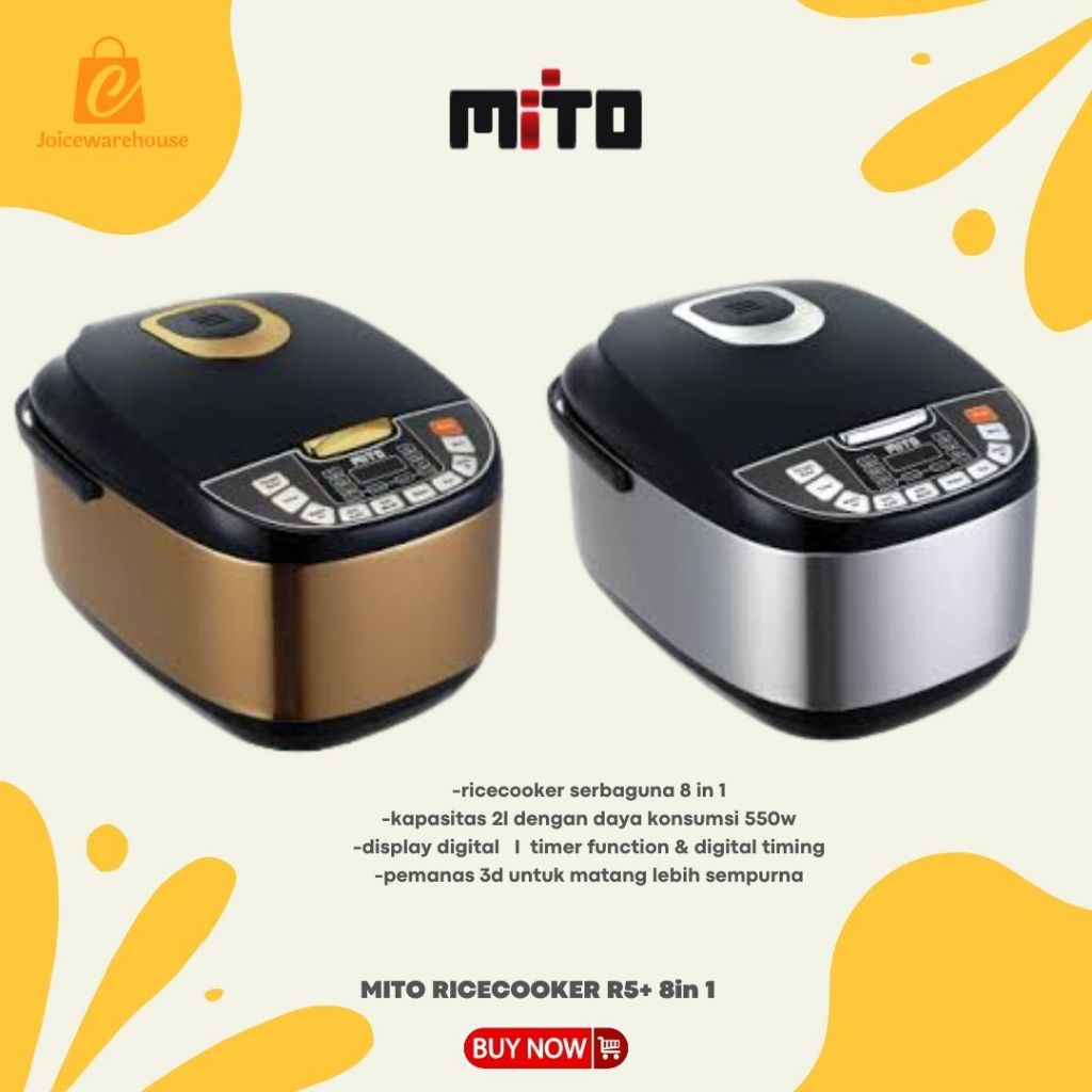 Mito Digital Rice Cooker R5+ Magic Com Rice Cooker 2L Black | Shopee ...