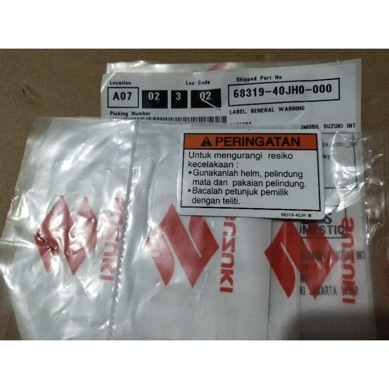 Stickers, General Warning Labels/ Driving Safety Instructions, all ...