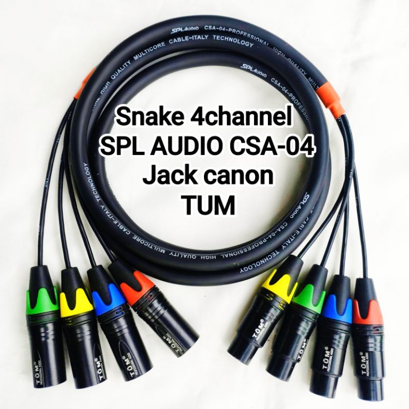 SPL AUDIO CSA-04 SNAKE 4 CHANNEL CABLE COMPLETE CANON TUM MALE TO ...