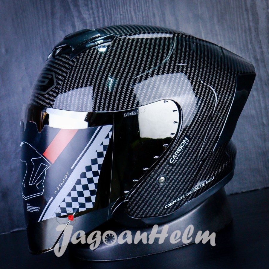 JS ARMOR MOTIF HELMET | CARBON BLACK | HALF FACE SINGLE VISOR | Shopee ...