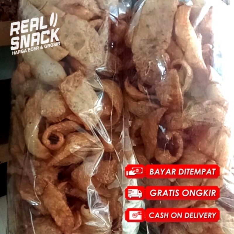 Halal CRISPY SAVORY BUFFALO SKIN CRACKERS 250 GRAM SKIN RAMBAK CRACKERS ...