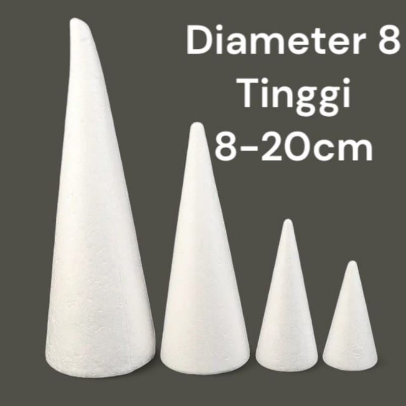Cone diameter 8cm height 8-20cm dummy cake cone styrofoam | Shopee Malaysia