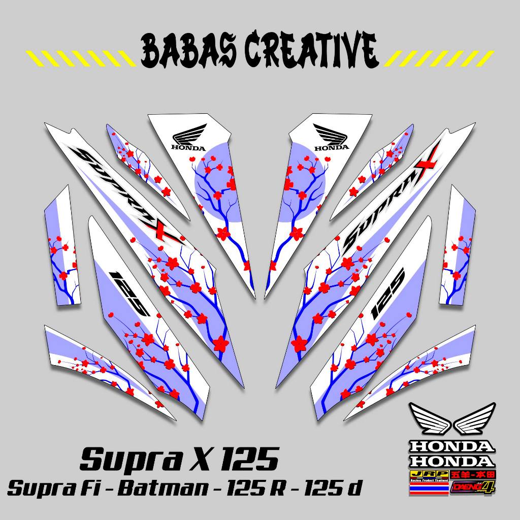 Striping HONDA SUPRA X 125 fi MOTIF X89 STICKER SUPRA X BATMAN ...